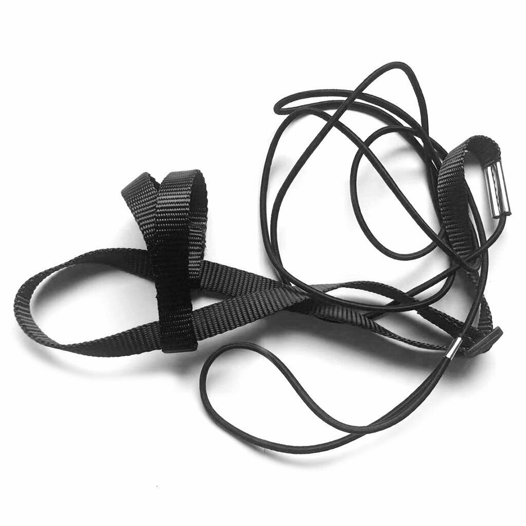 Шлейка с поводком для попугая на улицу, Черный - XS