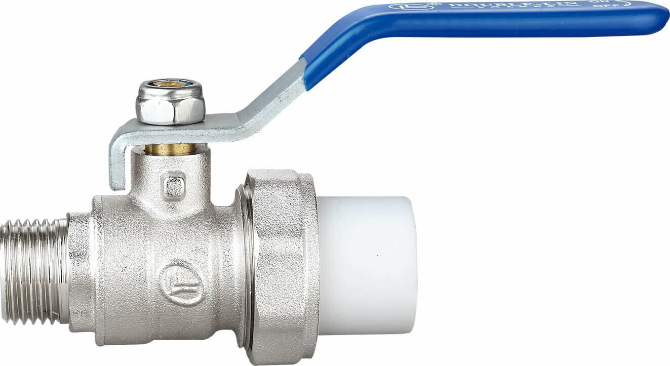 Кран шаровой разборный комбинированный 32х1" Наружная резьба "Blue Ocean" PPRF/BVF-32x1"