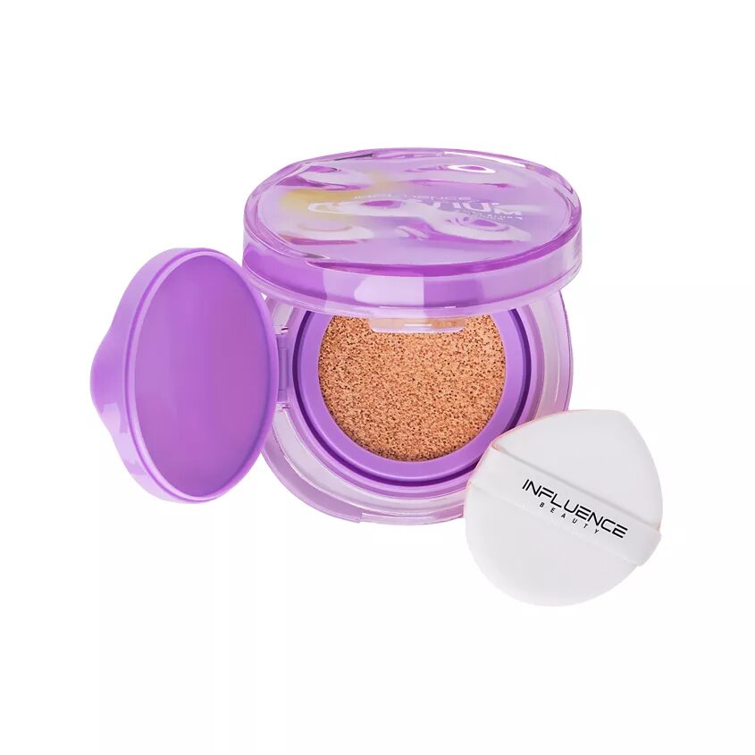 Кушон тональный для лица INFLUENCE BEAUTY CREATIUM с натурально-матовым покрытием тон 01 Ultra light
