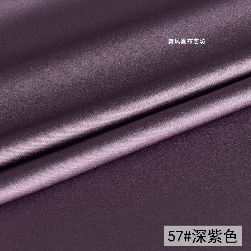 Однотонная двусторонняя ацетатная атласная ткань, глянцевая имитация шелка, дышащая, гладкая ткань для платьев