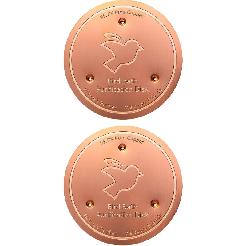 Медный Диск для Купания птиц 0,6 мм Усиленный Медный Чистящий Диск с Трехточечной Опорой для Физической Безопасной Очистки Воды
