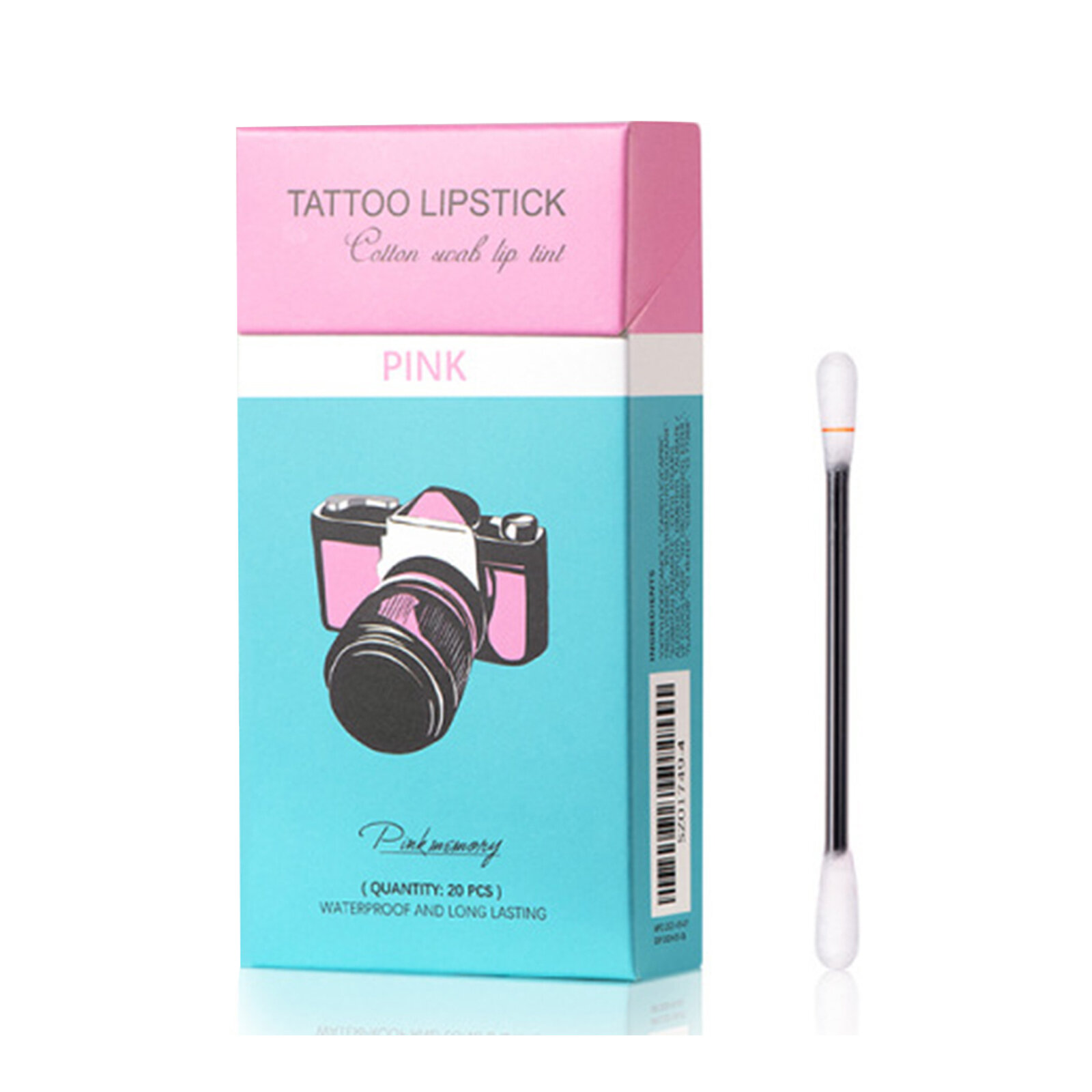 20 Pieces/Set Lipstick Cotton Swab Lip Gloss Liquid Lipsticks Non-Stick Lip Tint, Color Pink/Red/Nude/Rose red/Multicolor(Optional), Quantity 0.15ml*20Pcs, Package Size 11.1*5.8*2.4cm / 4.4*2.3*0.9in, Package Weight 24g / 0.8oz