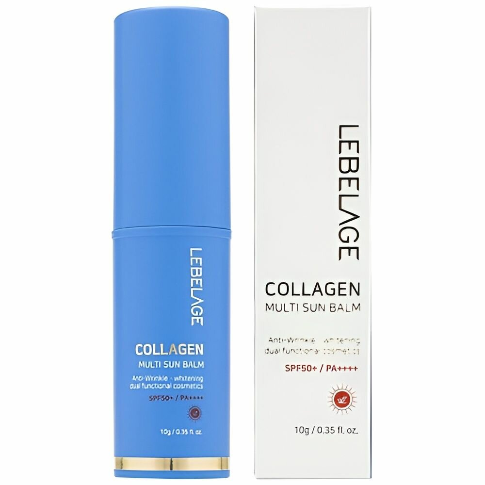 Мульти бальзам солнцезащитный с коллагеном COLLAGEN MULTI SPF50+ /PA++++ 10гр Lebelage