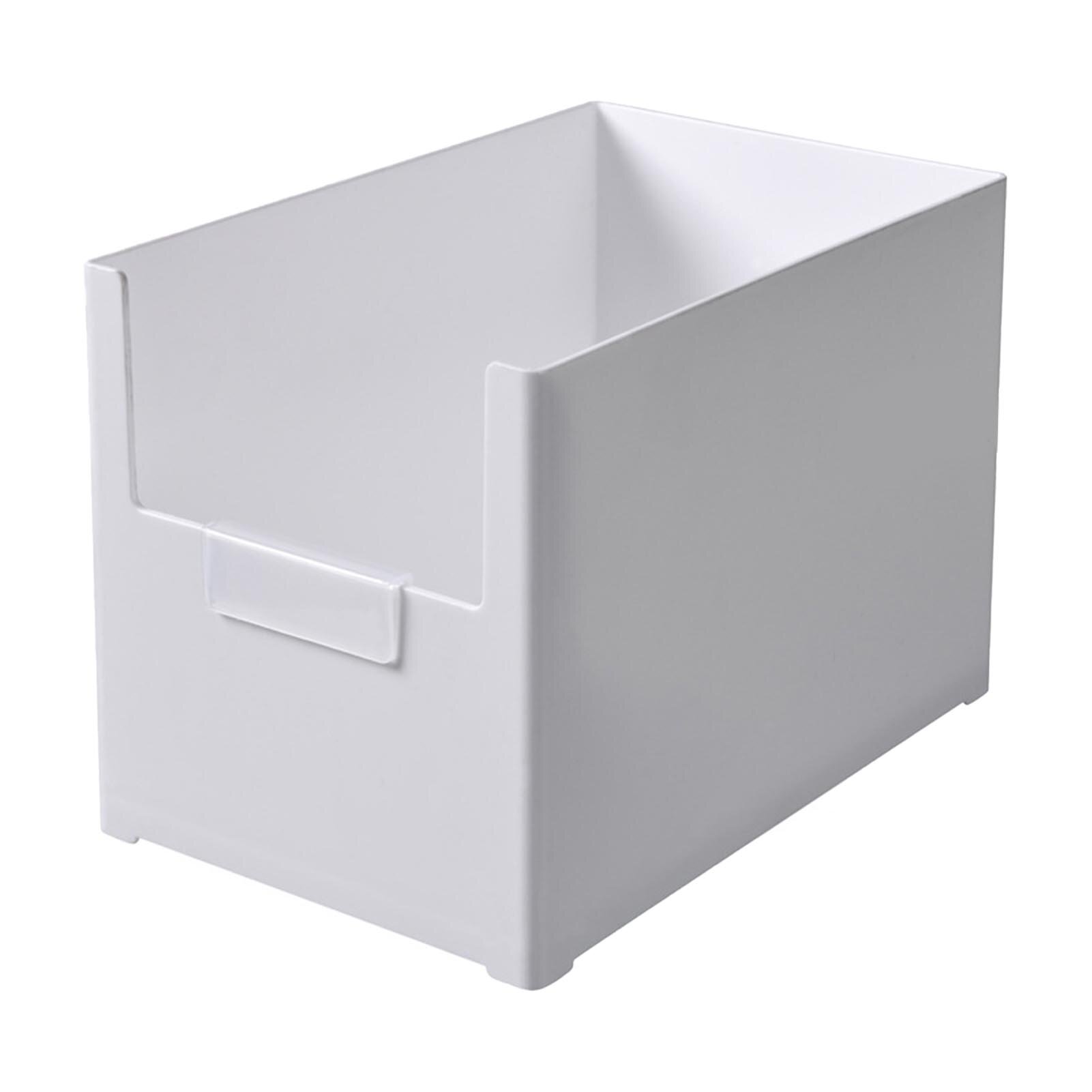 Plastic Open Front Organizer Bin Drawer Design Multifunctional Stackable Storage Bins Kitchen Storage Box, Material: Plastic, Weight: 250g, Size: 15.5 x 21 x 14cm, Package List: 1 x Plastic Open Front Organizer Bin