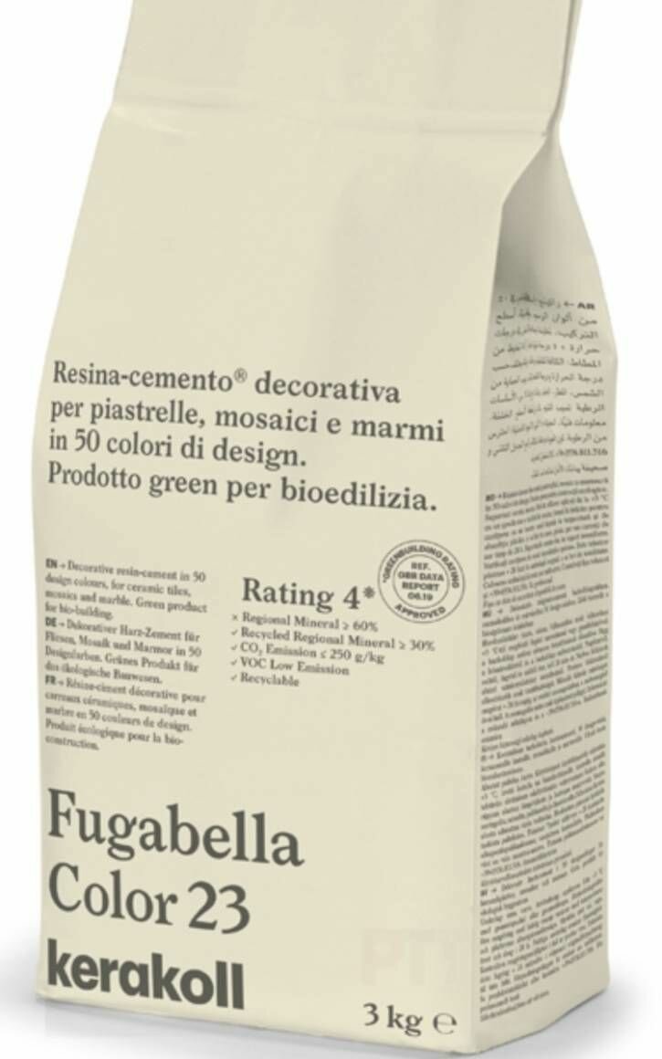 Затирка Kerakoll Fugabella Color, 23 (Топленое молоко) 3 кг.