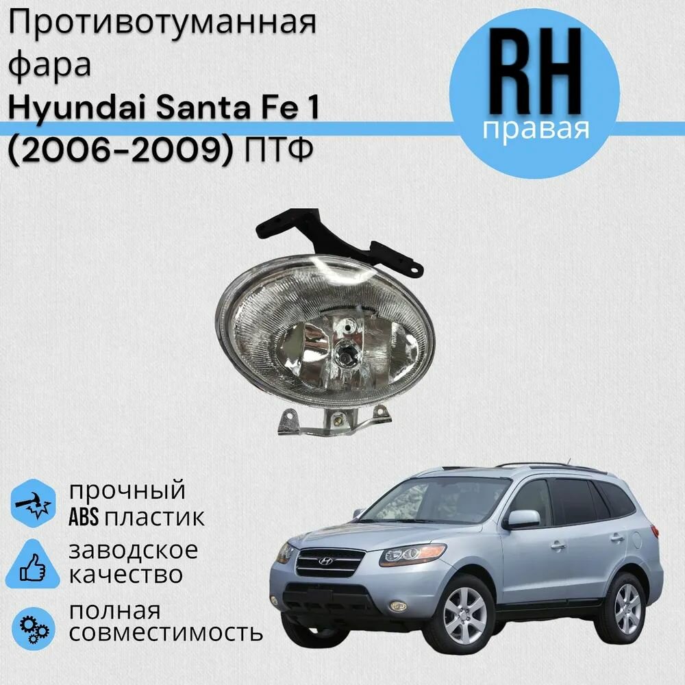 Фара противотуманная передняя правая новая Hyundai Santa Fe c 2006 г. арт. N1A14554_NE2