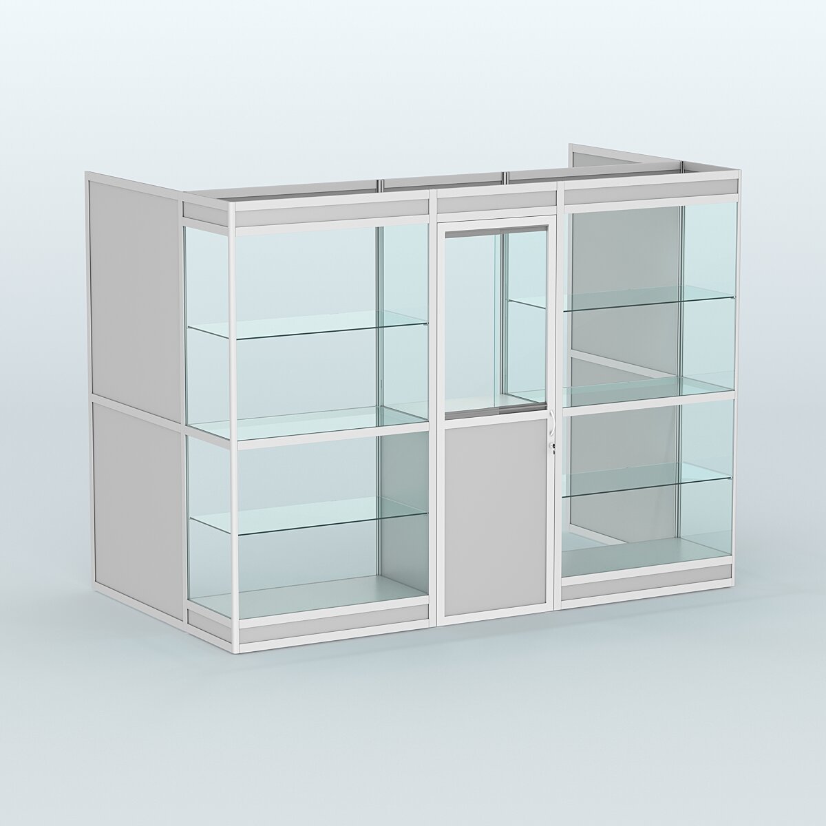 Павильон из профиля пристенный №1в (4,05 кв. м), Серый