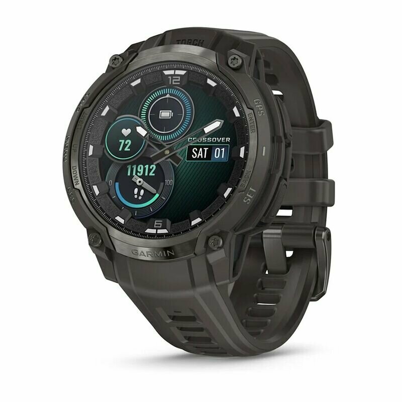Смарт-часы Garmin Instinct Crossover Amoled Charcoal Black (010-03398-00)