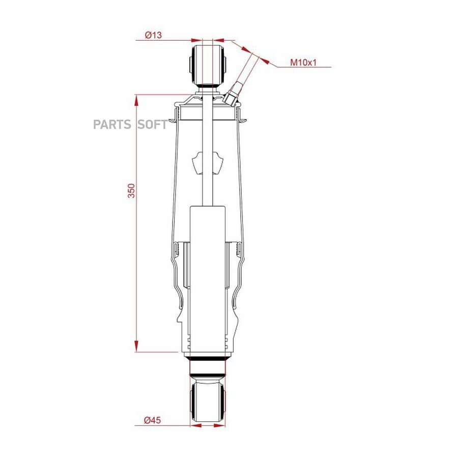 Амортизатор кабины O/O 302-430 от официального дистрибьютора, TRUCKEXPERT, артикул 46711002