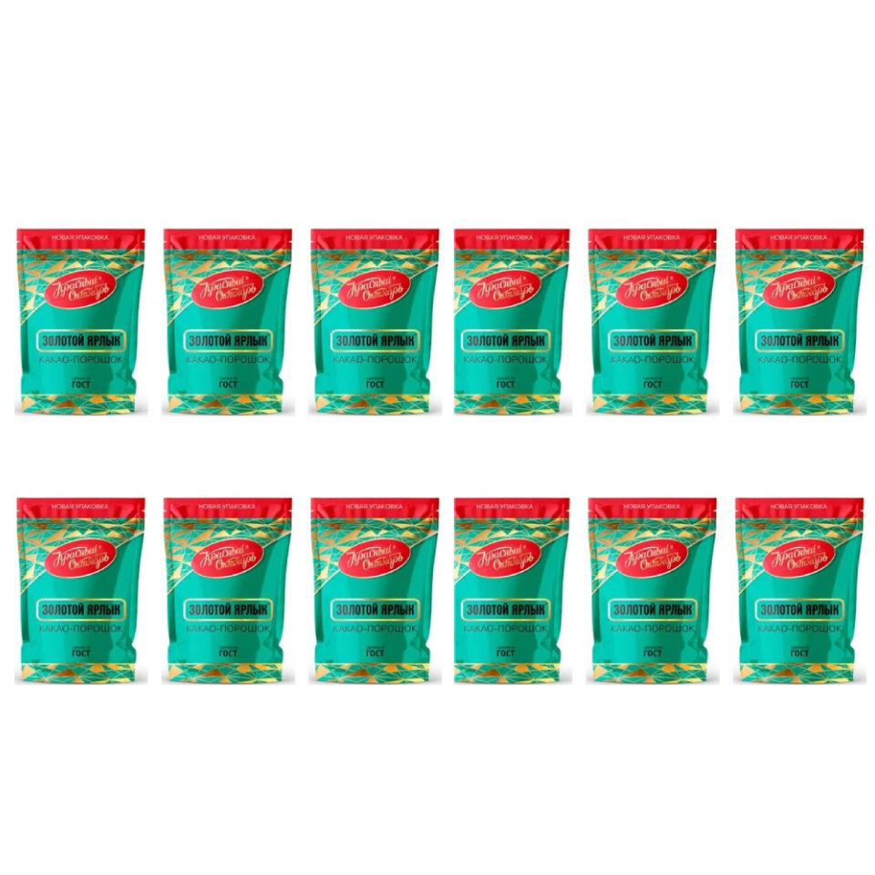 Какао-порошок "Золотой Ярлык" от Красный Октябрь, растворимый, 90г, 12шт