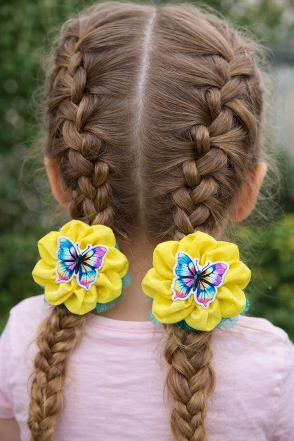 Бантики для волос "Бабочки" Арт и Дизайн, для девочек, жёлтые, фигурные, 2шт.