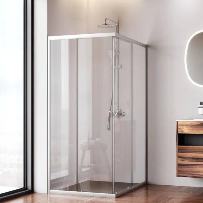 Душевой уголок AM.PM Sunny W87G-403-12090-MT 120x90 см, серебро