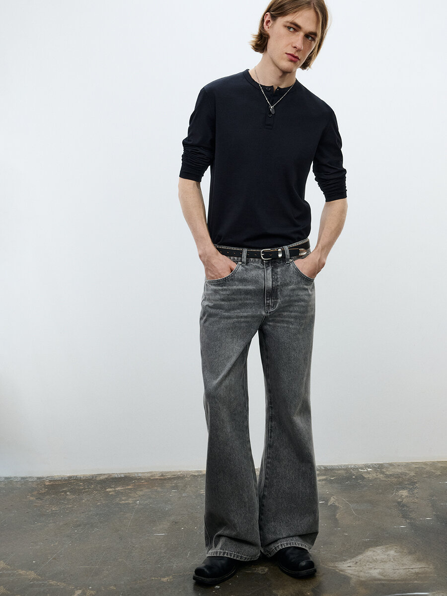 Джинсы клеш basic 