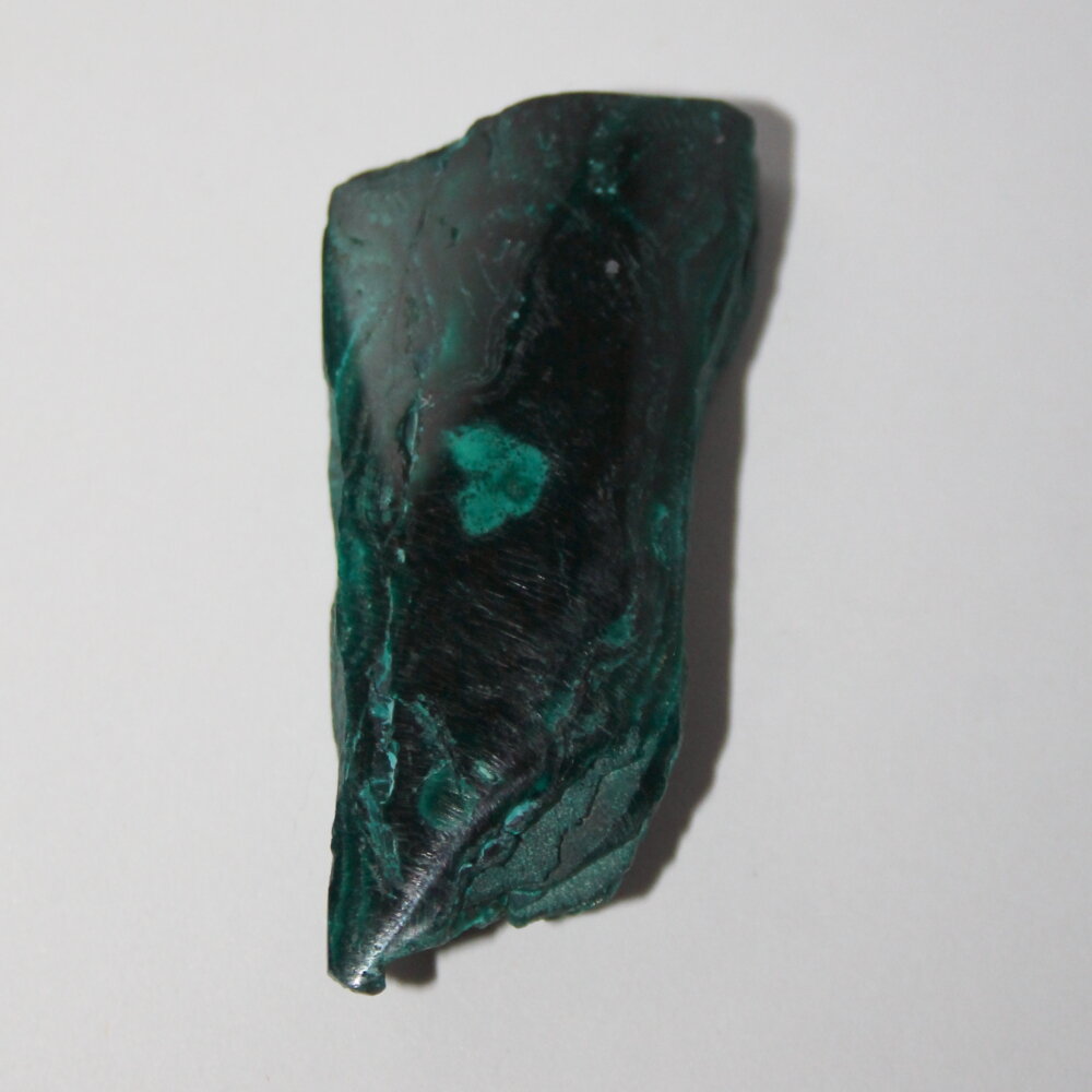 Тагилит, псевдомалахит коллекционный минерал, 42х20х5 мм "True Stones"