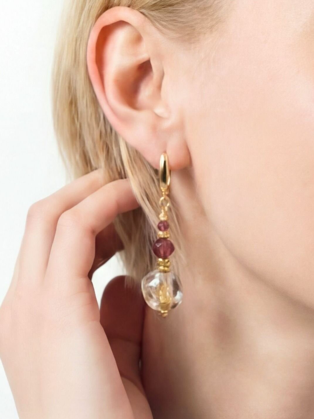 Серьги, стекло, муранское стекло