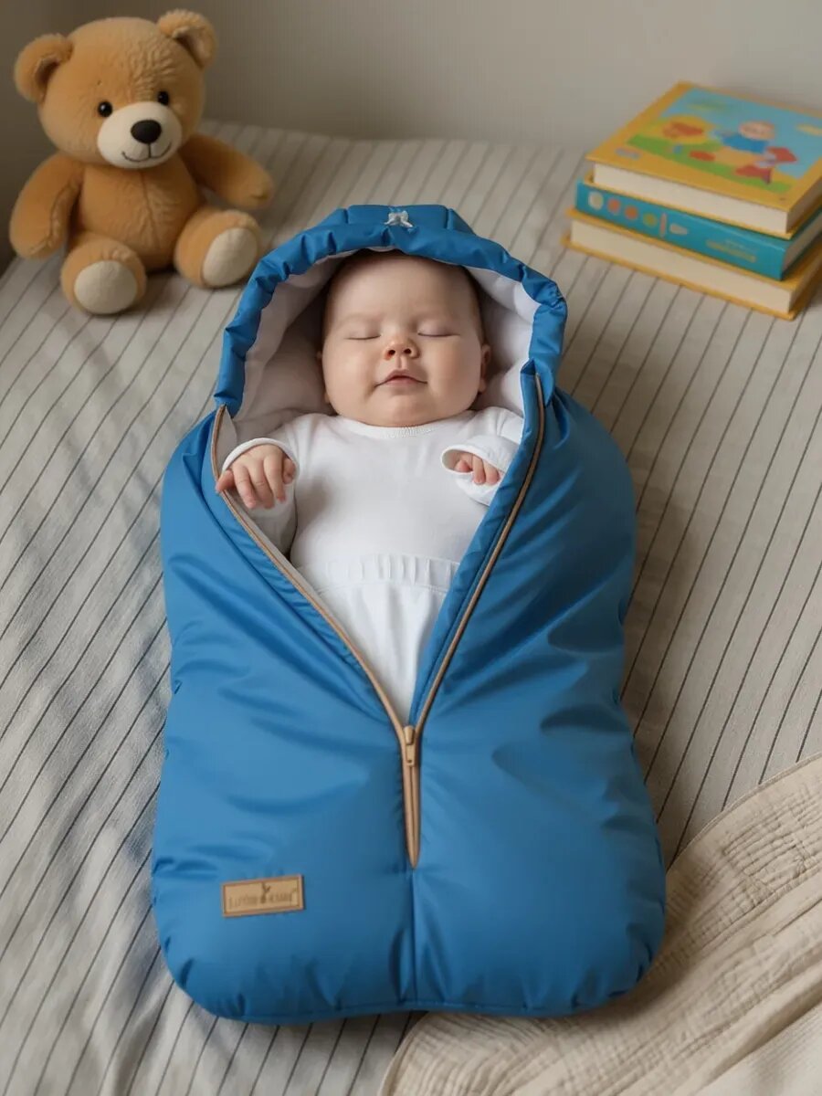 Кокон для новорожденного демисезонный весенний