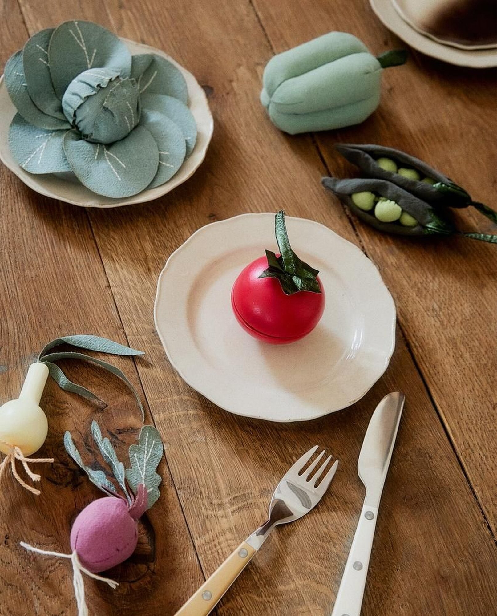 Набор игрушек ZARA HOME 2696/052/999 - фрукты и овощи, 12 предметов, из дерева и плюша