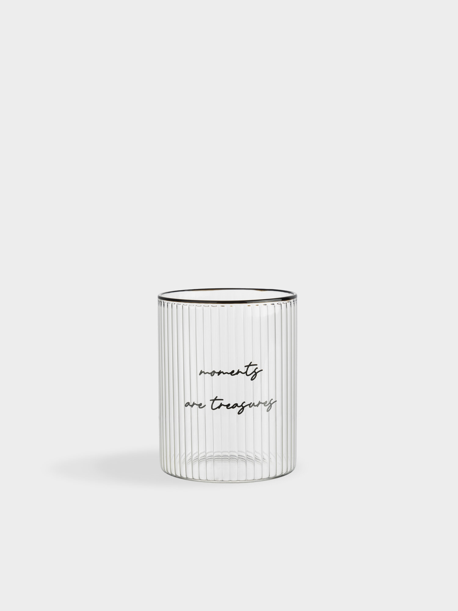 Стакан, 10 см, 420 мл, стекло Р, Moments are treasure, Ribby font, Kuchenland