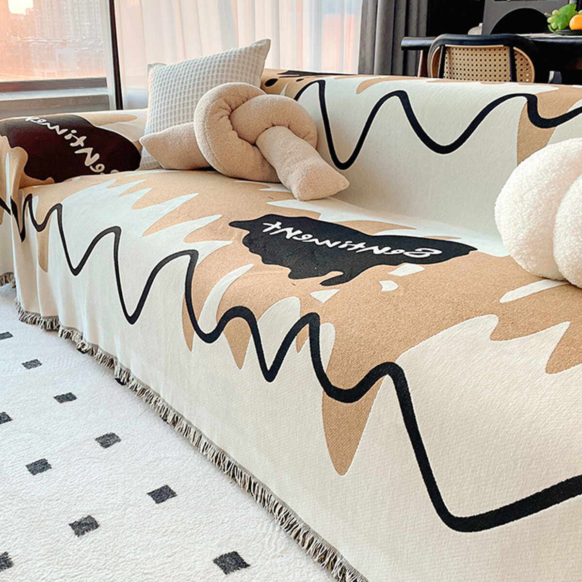 Прочный чехол для дивана, пригодный для машинной стирки, подходит для всех сезонов, цельный чехол для дивана, чехол для дивана с защитой от царапин от кошек.