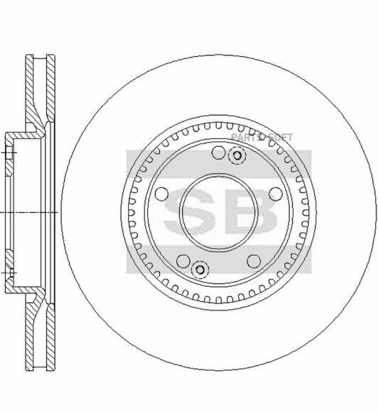Диск тормозной SANGSIN SD2080 Hyundai I30 Fd 1.4 G4fa 2008-. Kia Ceed II Jd 1.4 Crdi D4fc 2012--