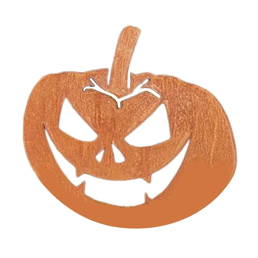 Садовое пугало в виде тыквы для Хэллоуина из железа 28x28 см