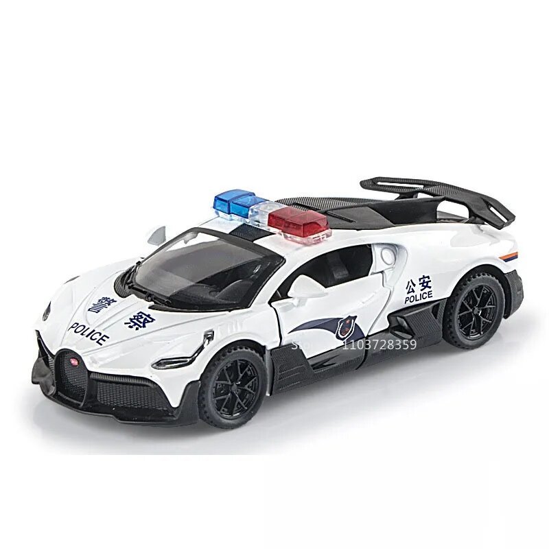 Модель автомобиля Bugatti Divo Police White 1:32