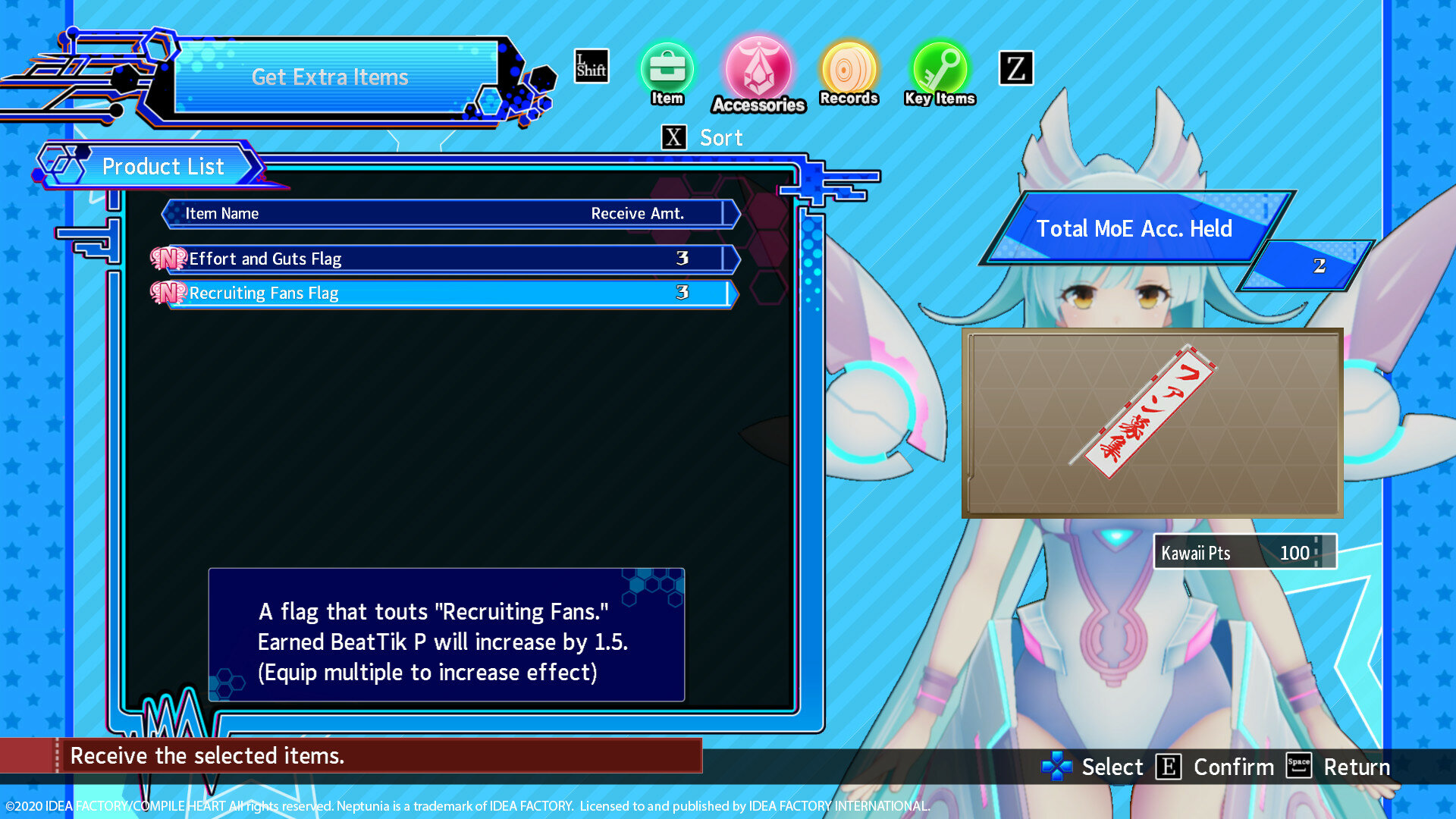 Neptunia Virtual Stars - Item Бустер-набор DLC PC Steam Ключ