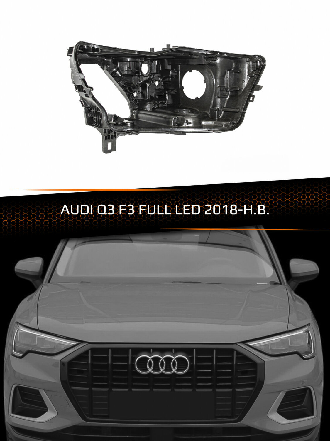 Корпус фары AUDI Q3 F3 FULL LED (2018-н. в.) (правый)