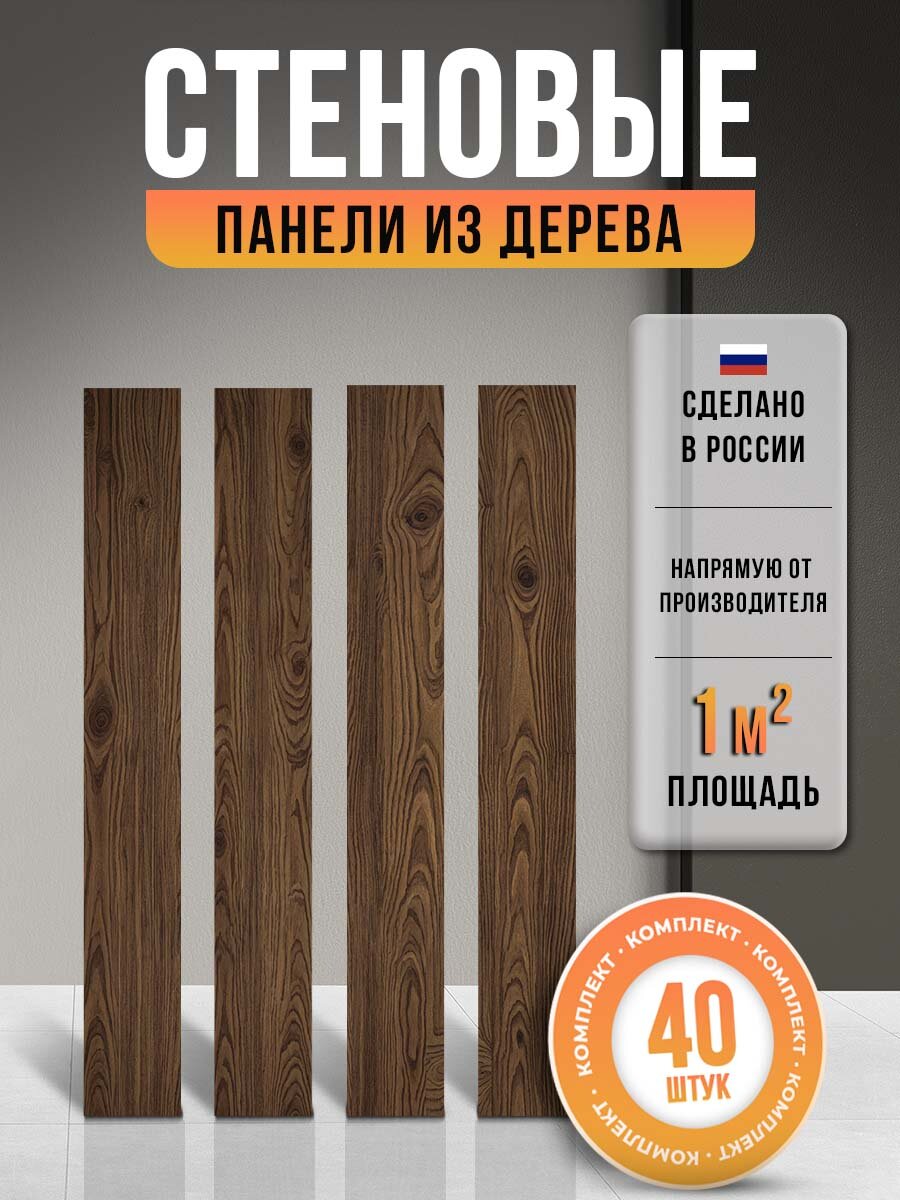 Стеновые панели рейки для отделки 45см х 6см х 3мм
