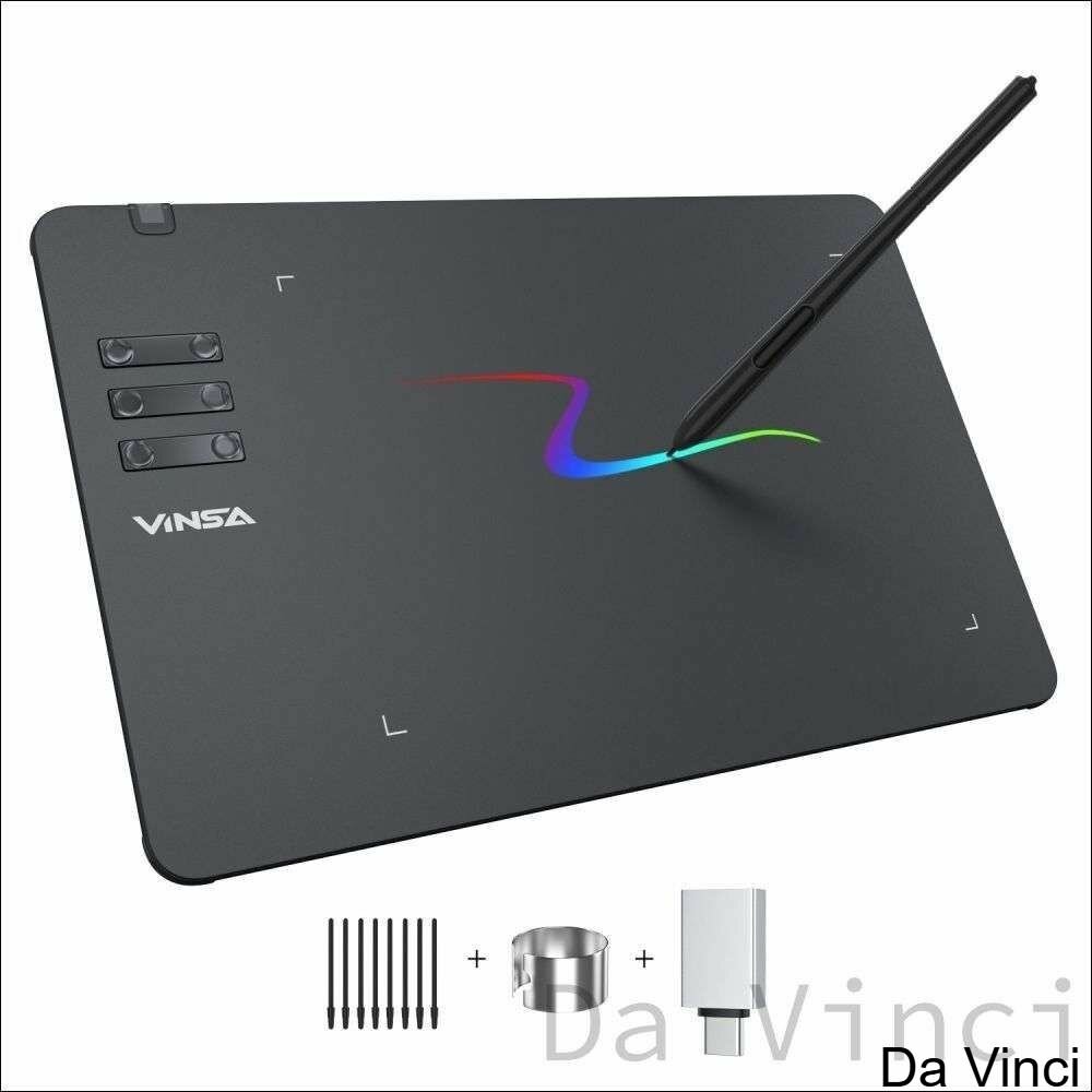 Графический планшет 8192 уровня графический планшет для рисования 170*107mm доска для рисования с перчатка для компьютера , пк , телефона, ноутбука, Поддержка Android Mac Windows, формат A4, черный