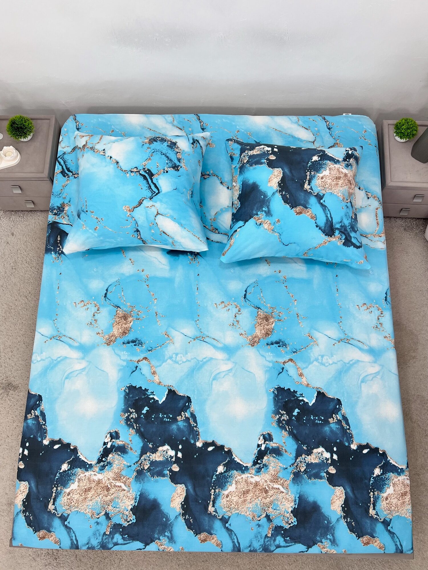 Milo s простынь на резинке 120х200, 1.5 спальная натяжная простыня хлопок 100%