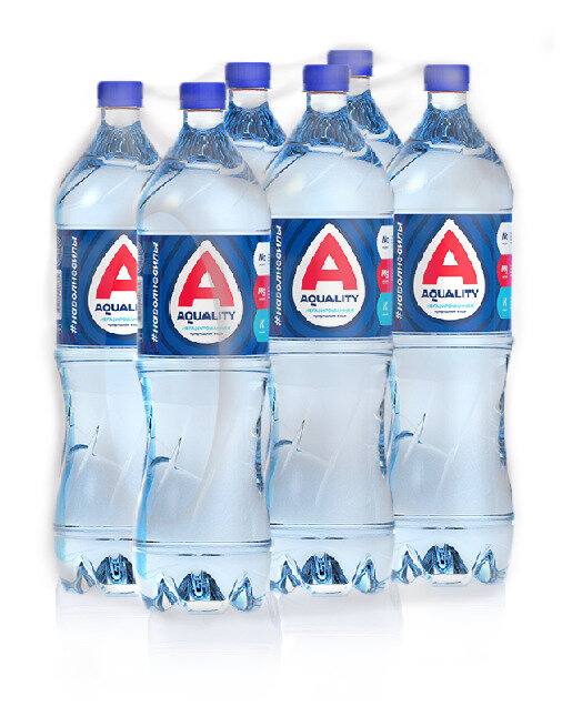 Вода питьевая Негазированная Щелочная Минеральная AQUALITY лучистая 6 шт по 1.5 л