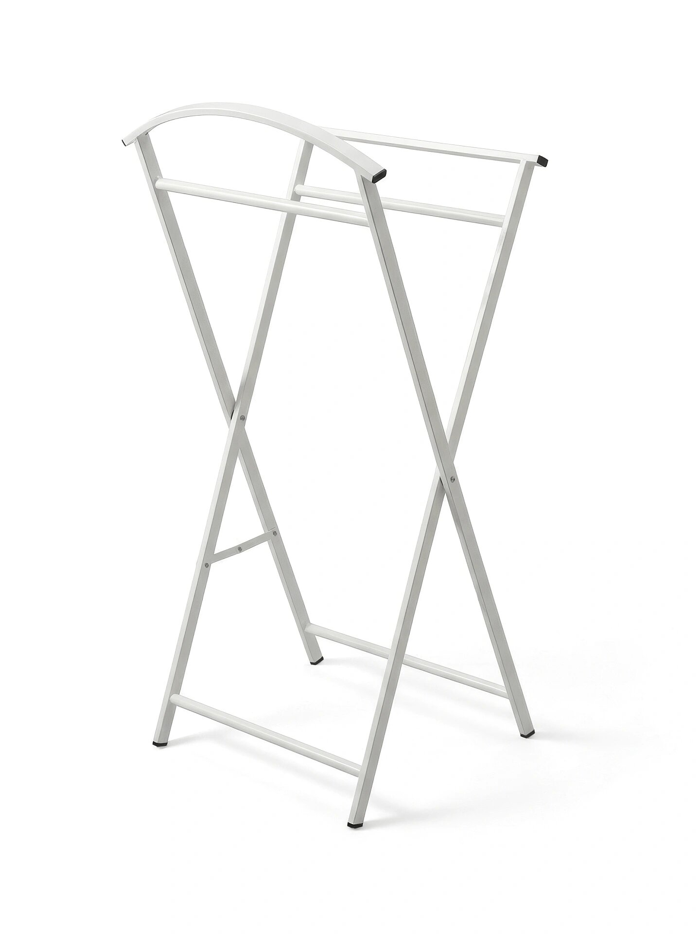 Напольная вешалка стойка Ridberg, металл, складная, двойная, цвет белый