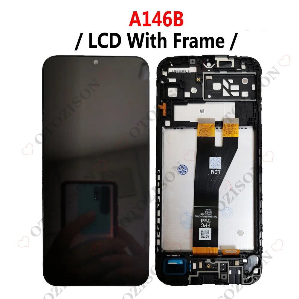 Для Samsung Galaxy A14 ЖК-дисплей A145F A145P A145R Дисплей A14 5G A146 A146B A146P A146U Экран Сенсорный дигитайзер в сборе с рамкой