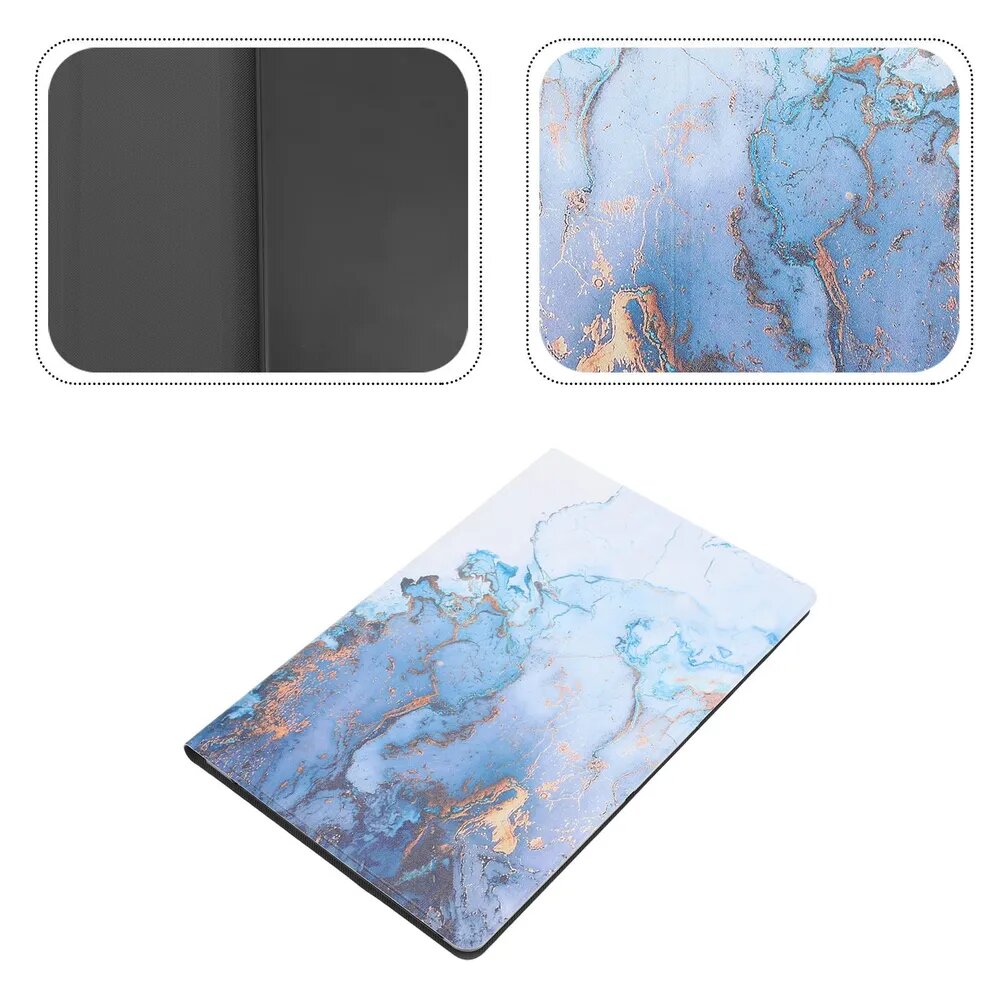 Синий жёсткий чехол для планшета с откидной крышкой и антискользящей подставкой