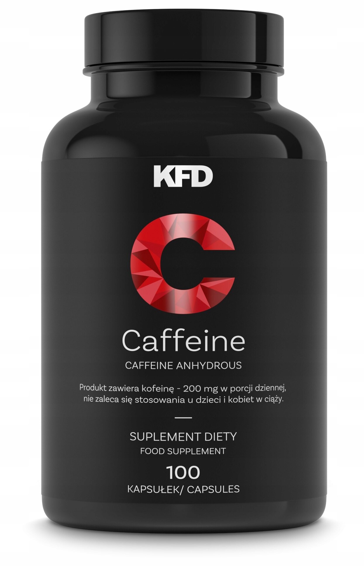 Безводный кофеин KFD Nutrition Caffeine (100 капс) без вкуса