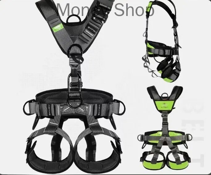 Обвязка альпинистская Xinda для скалолазания и работы на высоте, черная, регулируемая, для взрослых