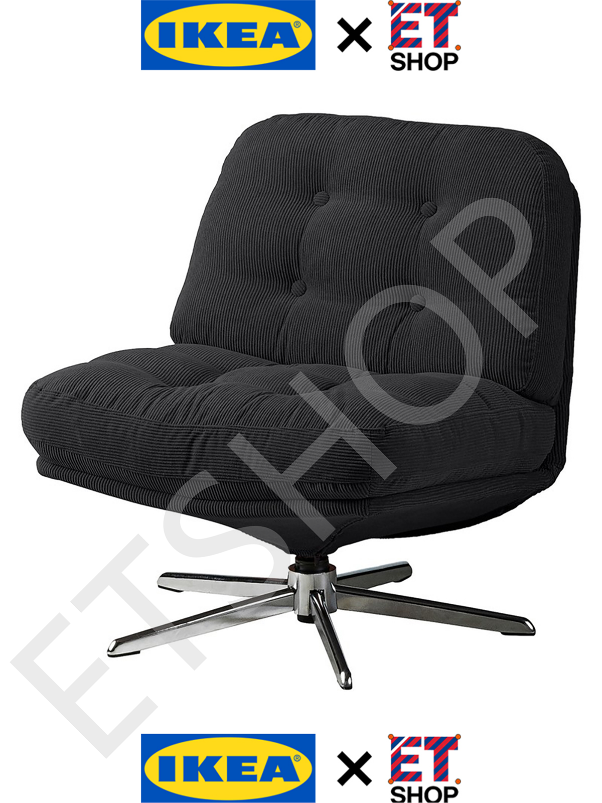 Кресло IKEA DYVLINGE с подлокотниками в стиле мид-сенчури вращающееся кресло для отдыха для малогабаритных квартир