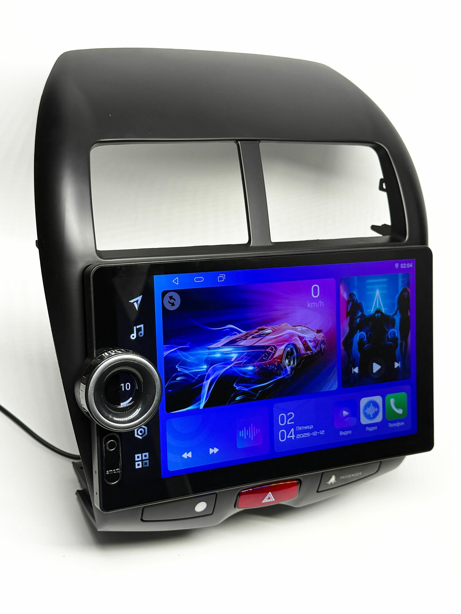 Магнитола 8-core 4/64 ГБ Mitsubishi Asx 2010-2015 , 10 дюймов RGB-подсветкой и крутилкой