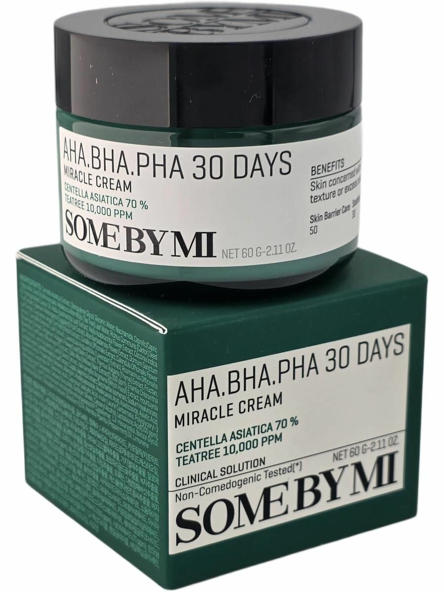 SOME BY MI Крем для лица с кислотами AHA BHA PHA 30 DAYS MIRACLE CREAM 60г