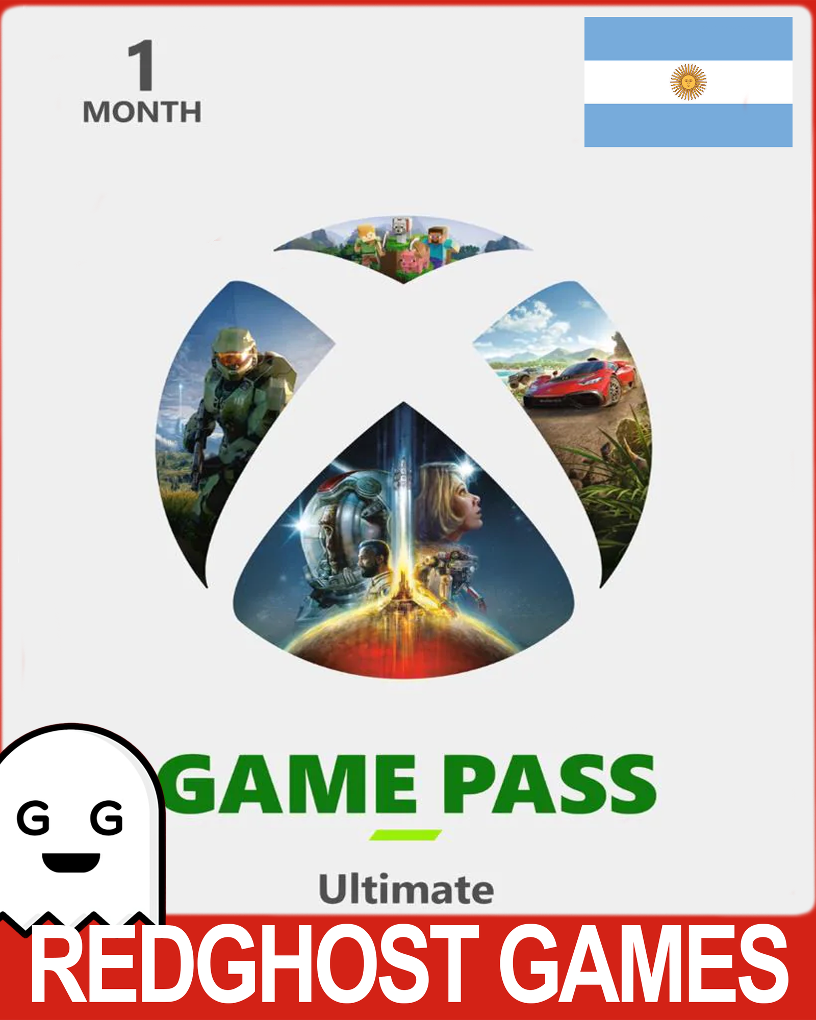 Подписка для Xbox One/Series X|S, Xbox Game Pass Ultimate на 1 месяц, цифровой ключ Аргентина