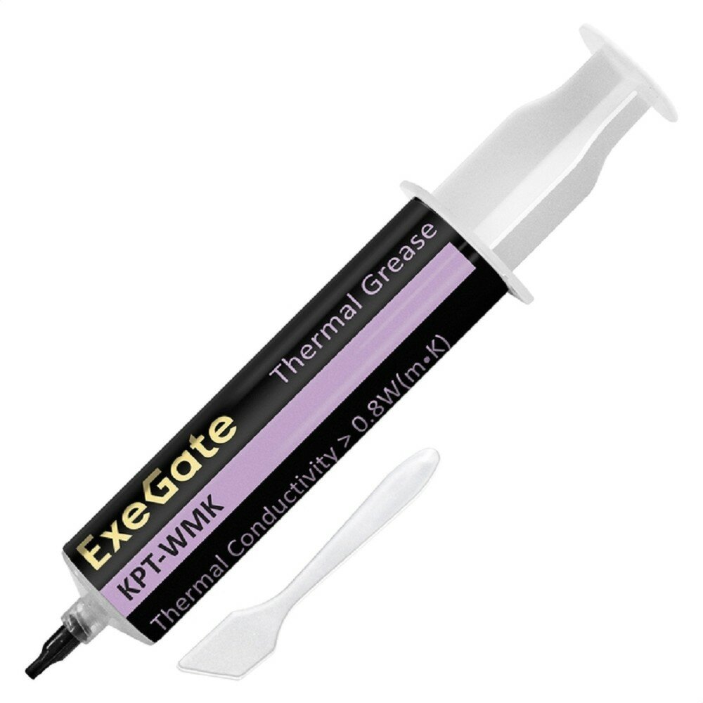 Термопаста Exegate EX293381RUS, Шприц 0.8Вт/(м/К) 50г