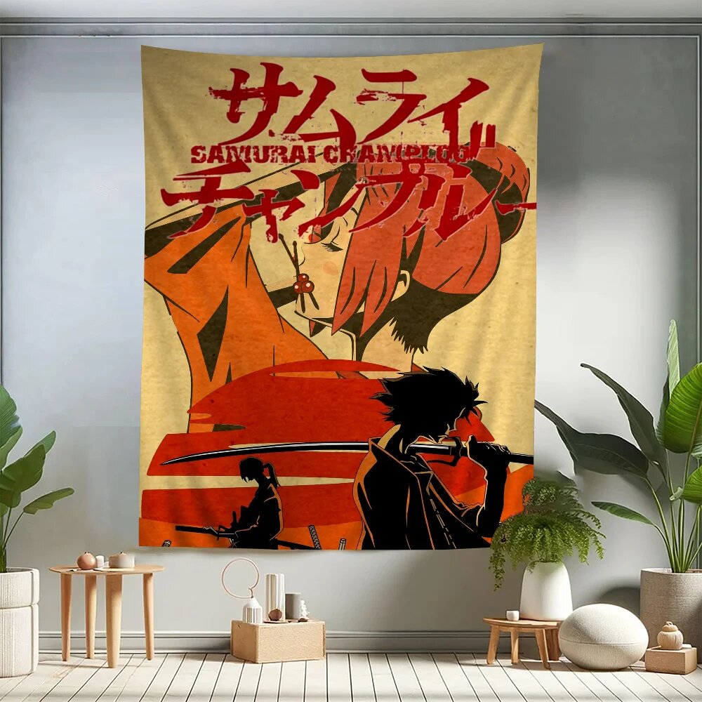 Гобелен "Samurai Champloo" Z5, аниме, полиэстер/хлопок
