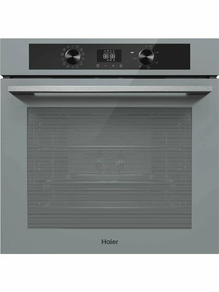 Духовой шкаф электрический HAIER HOQ-K3QSN5GG, 78л, дверца с 2 стеклами, серый