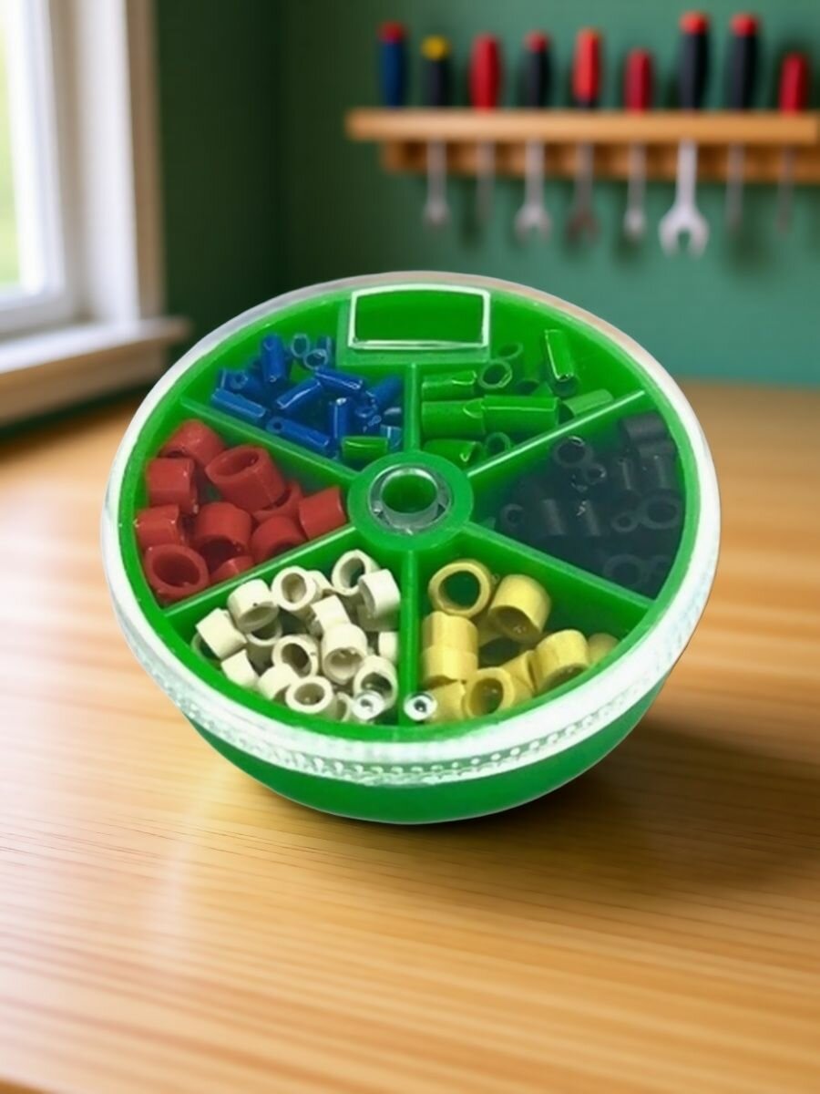 Кембрики ПВХ набор П2 (1-5мм) в коробочке 6 секций