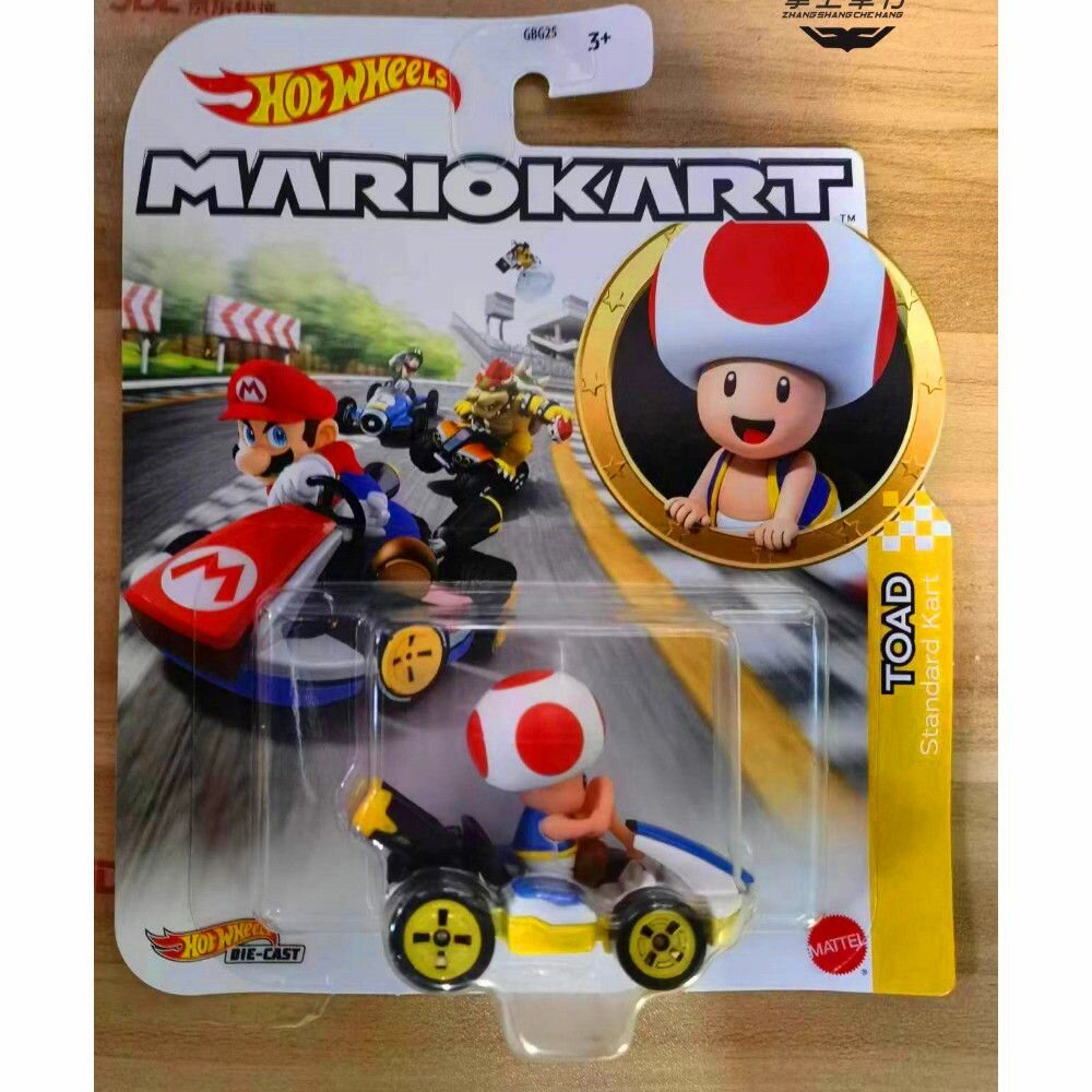 Hot Wheels 1:64 Машинка, Super Mario Series, Литая модель(6V6Q7E TOAD)