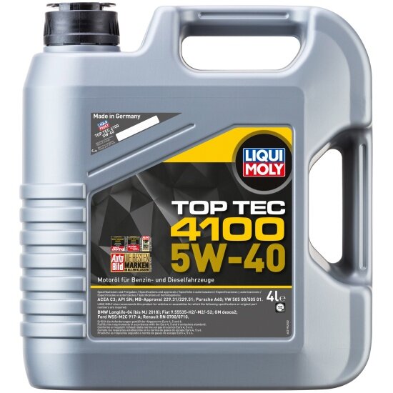 Моторное масло Liqui Moly Top Tec 4100 5W-40 HC-синтетическое 4 л