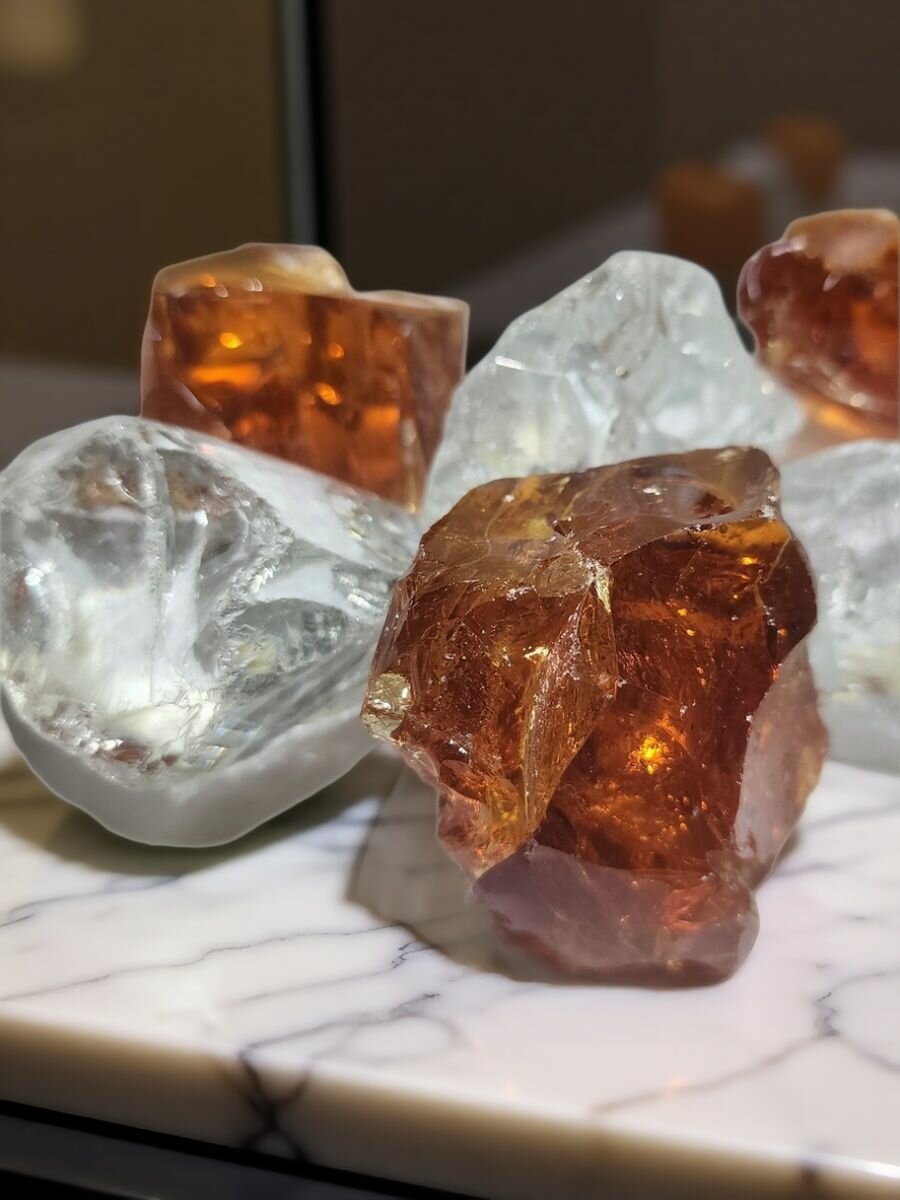 Эрклез. хрустальный камень для декора и аквариума. Сахара 1кг. фракция 40-70мм