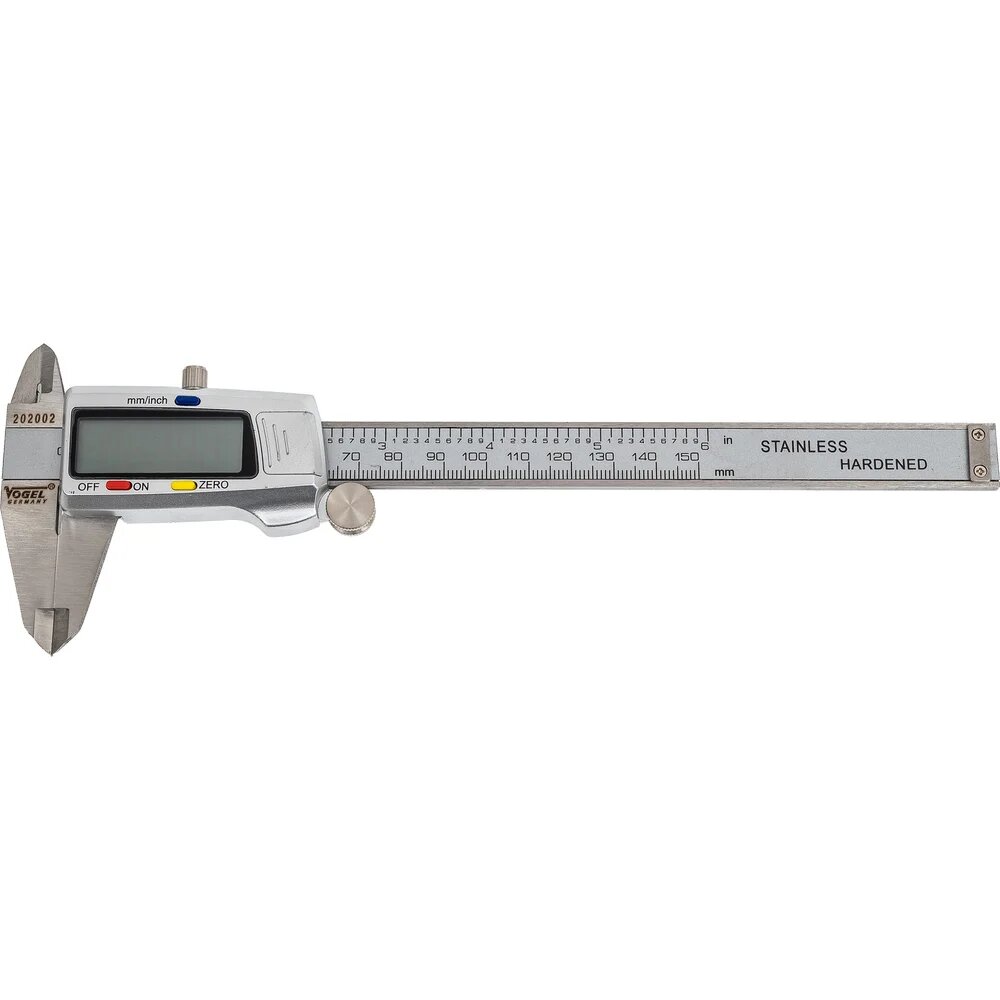 Штангенциркуль цифровой Vogel 0-150 0.01 с глубиномером с роликом, закаленном