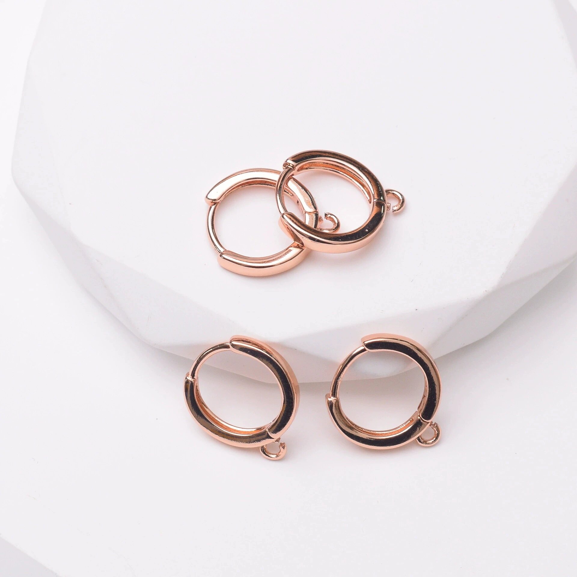 Сережки-кольца Rose Gold, 3шт